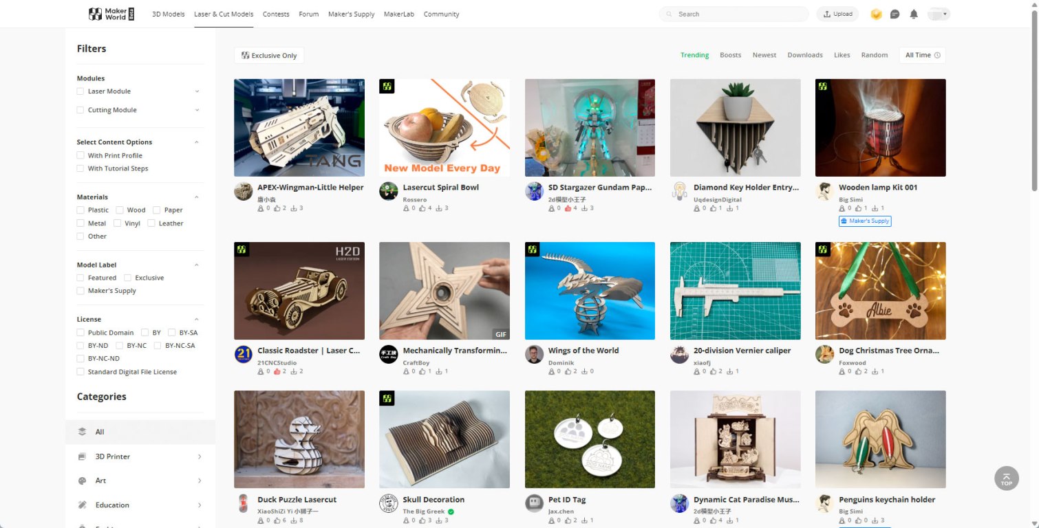 Bambu Labs MakerWorld amplía su plataforma con funciones de láser y modelos de corte - Faditiva